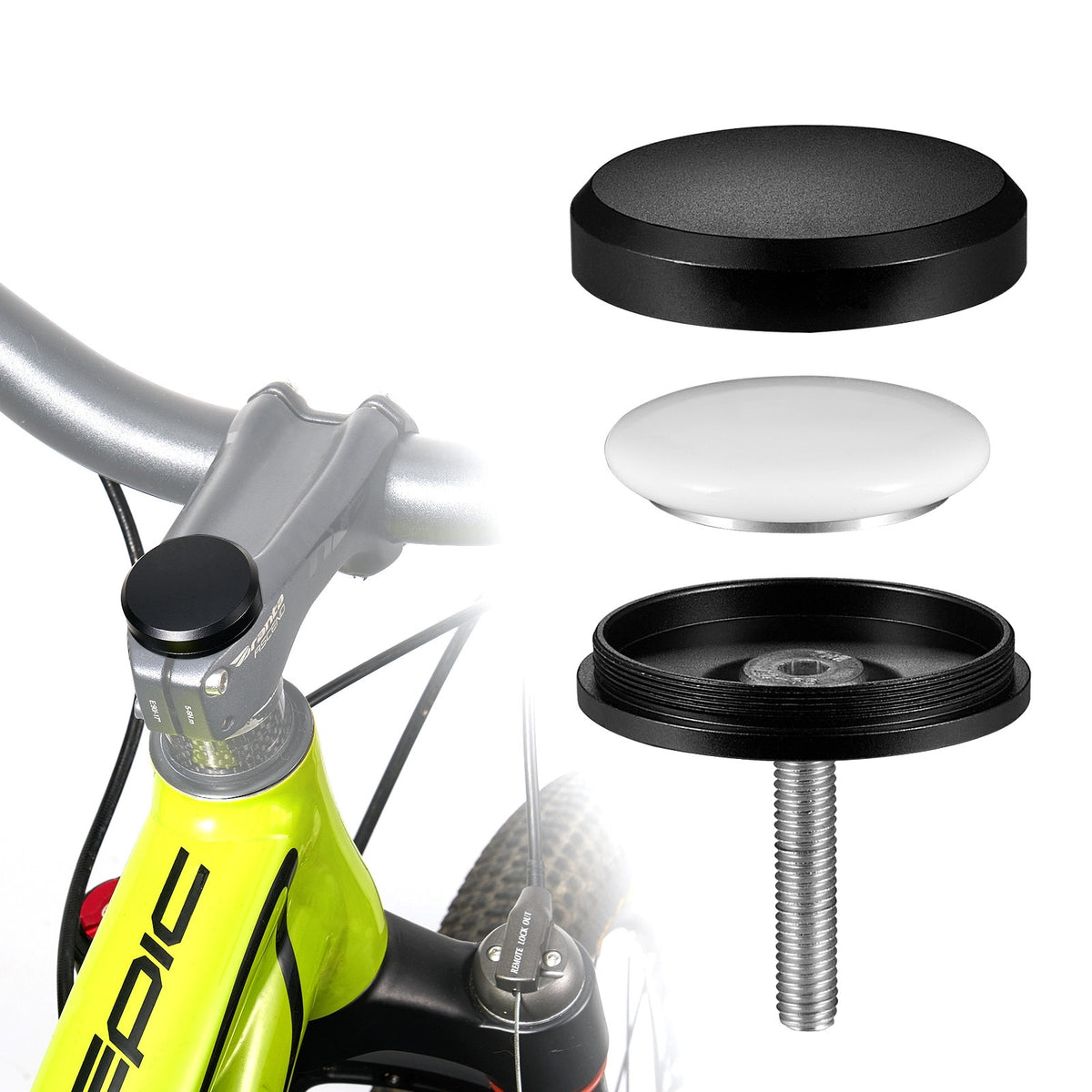 Bicycle Stem Headset AirTag Mount | Corki Cycles